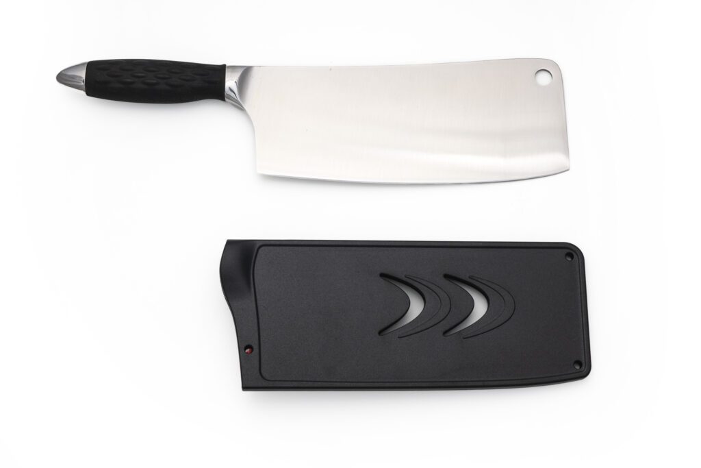 8" PRO Series Butchers Cleaver With Lockable Blade Cover | Flint & Flame