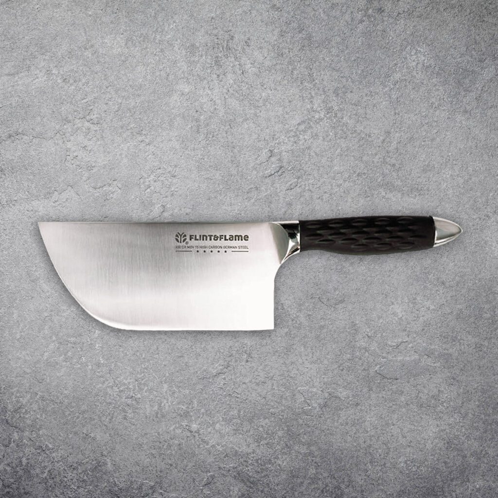 7" PRO Series Curved Cleaver With Lockable Blade Cover | Flint & Flame