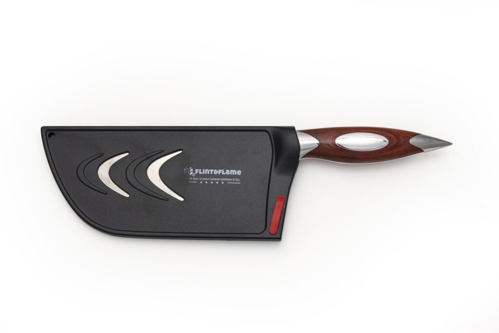7" Classic Series Curved Cleaver with Lockable Blade Cover | Flint & Flame