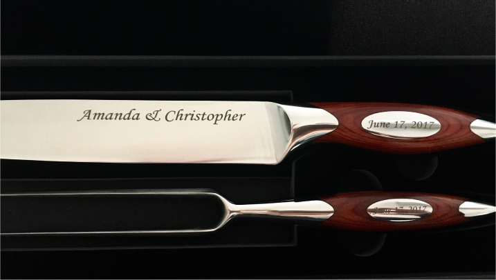Custom Knife Etching for Flint & Flame Chef Knives | Flint & Flame